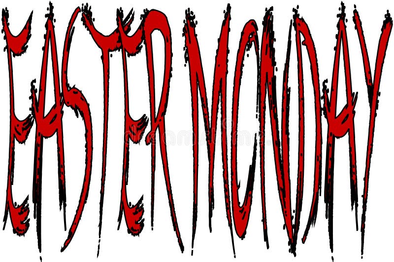 Easter Monday Text Sign Illustration Stock Vector - Illustration of ...