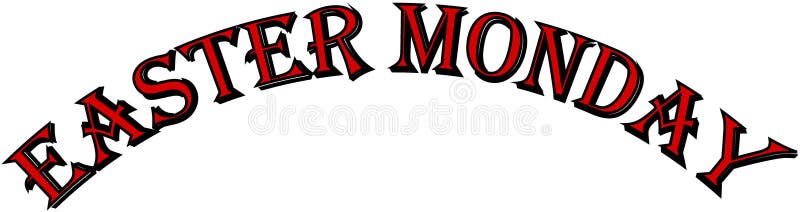 Easter Monday Text Sign Illustration Stock Vector - Illustration of ...