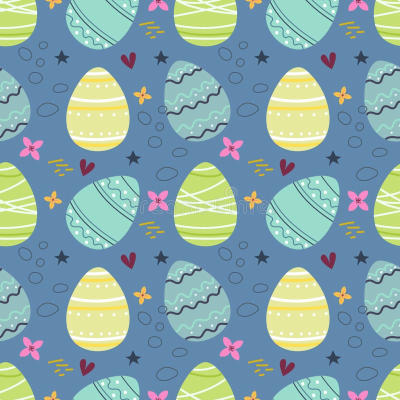 Easter Mood Flat Style Illustration. Stock Vector - Illustration of ...