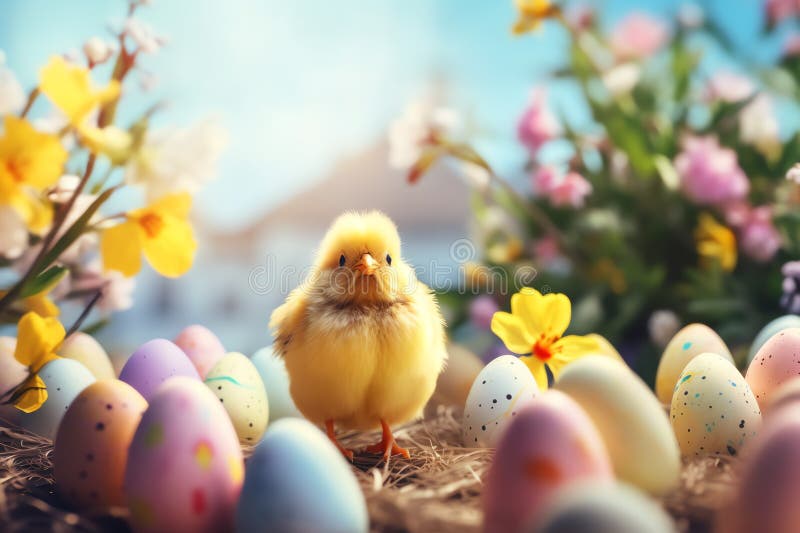 Easter Morning Surprise Easter Holiday Theme Stock Illustration ...