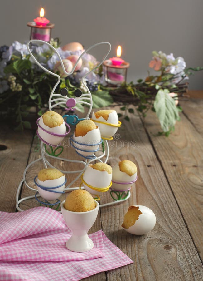 Easter Muffins in Eggs Shell Stock Photo - Image of pastry, easter ...