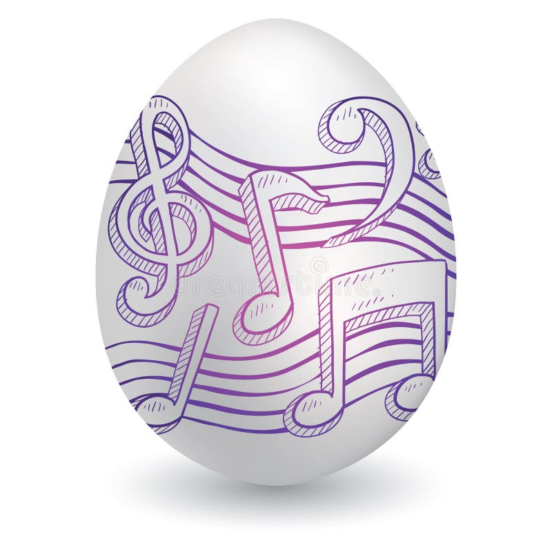 Easter music sketch stock vector. Illustration of band - 23598127