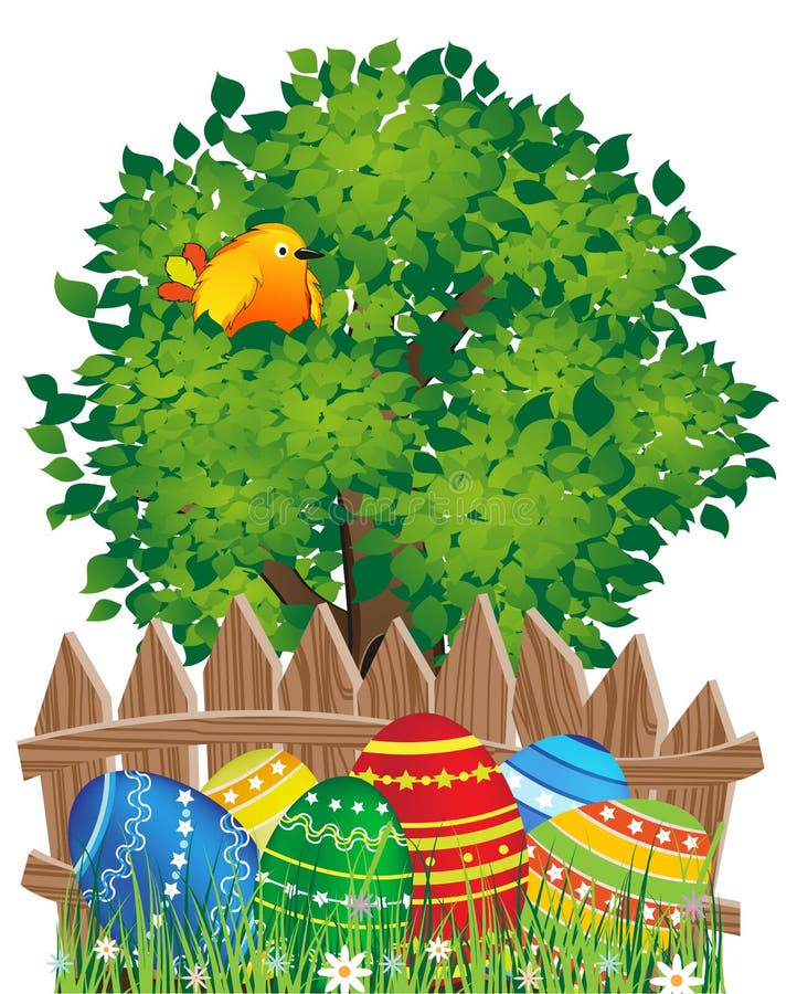 Easter natural scene stock vector. Illustration of nest - 30404199