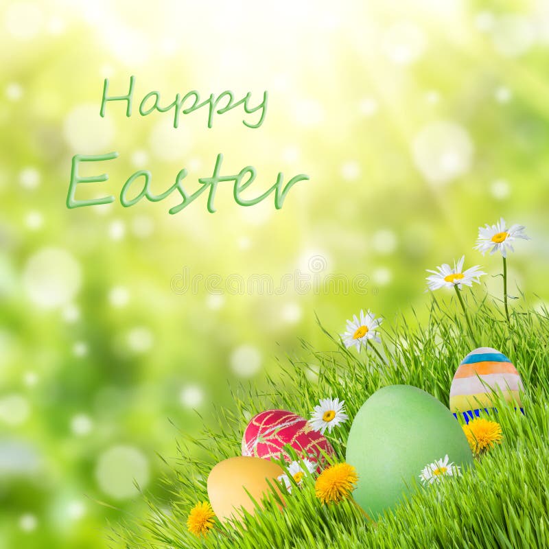 Easter Nature Holiday Background Stock Image - Image of eggs, nature ...