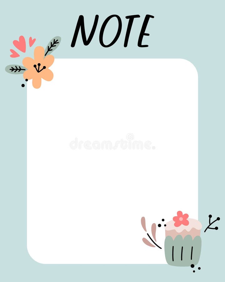 Easter Notes List Template. Organizer and Schedule with Place for Notes ...