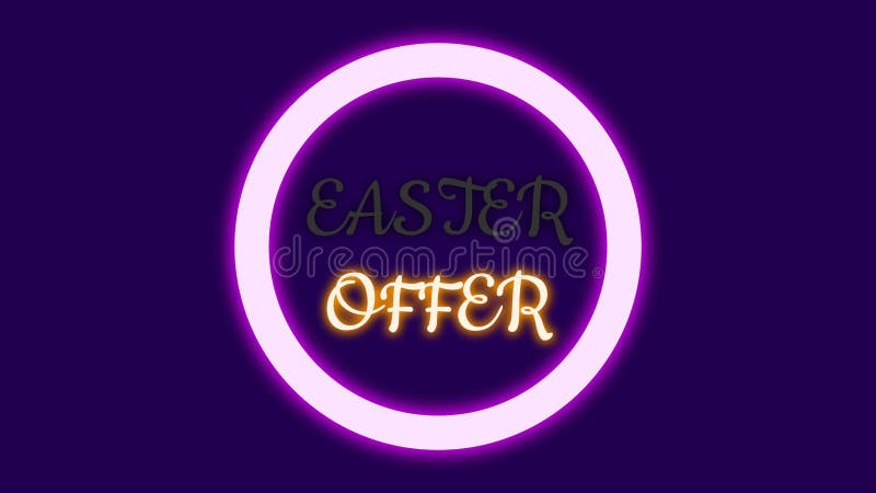 Easter Offer is Loading Concept Animation in Bright Pink Light and ...