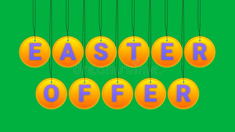 Easter Offer Tags in Yellow Gradient Colour Stock Illustration ...