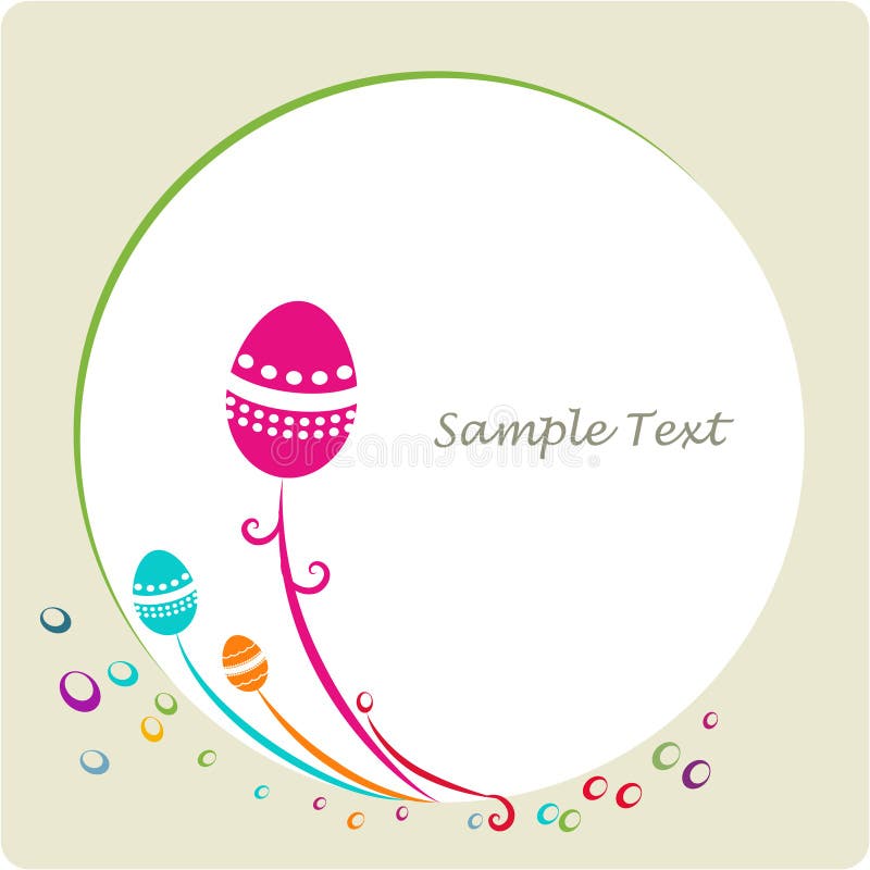 Easter Ornamental Decorative Frame Stock Vector - Illustration of ...