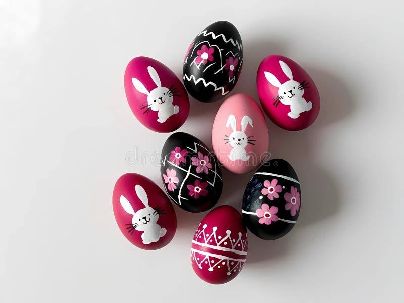 Easter Paint Eggs , Isolated by White Background Stock Illustration ...