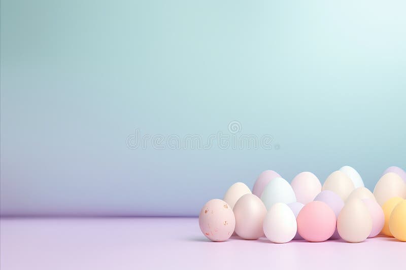 Easter Palette: Array of Eggs on a Soft Color Gradient Stock Photo ...