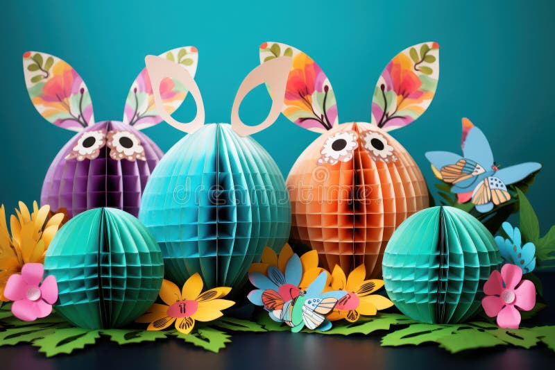 Easter Paper Decor for Party Stock Photo - Image of traditional, eggs ...