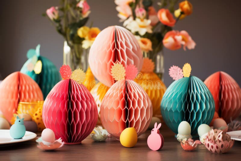 Easter Paper Decor for Party Stock Image - Image of decorative ...