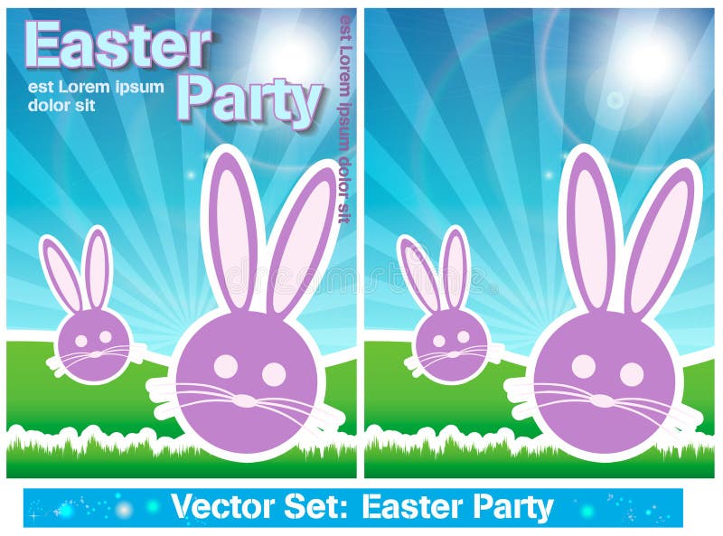 Easter Party border stock vector. Illustration of pink - 4542879