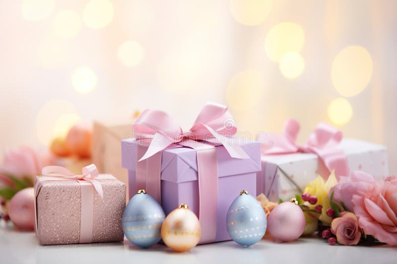 Easter Pastel Background with Delightful Presents Stock Image - Image ... Easter Pastel Background with Delightful Presents Stock Image - Image ...