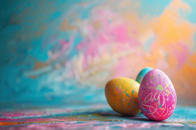 Easter Pastel Greeting Card with Copy Space Stock Photo - Image of ...