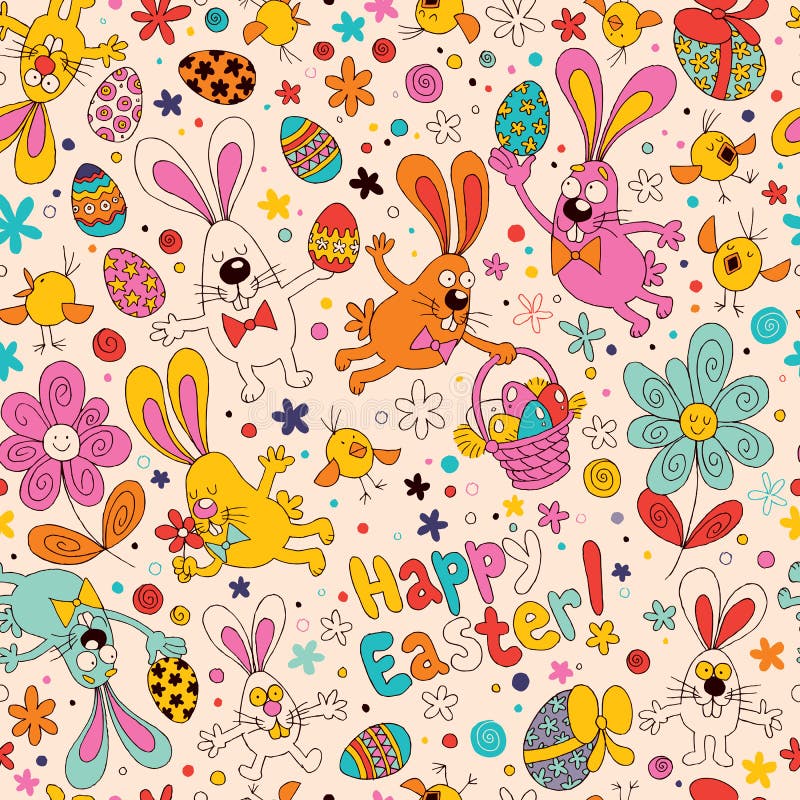 Happy Easter greeting card stock vector. Illustration of scrapbook ...