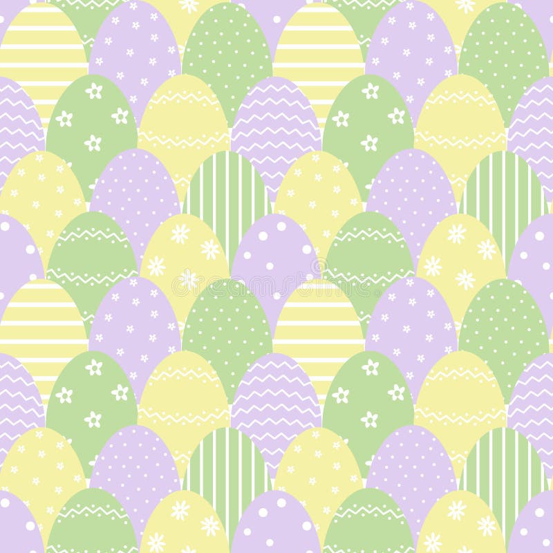 Easter Pattern with Easter Eggs. Beautiful Seamless Background. Happy ...