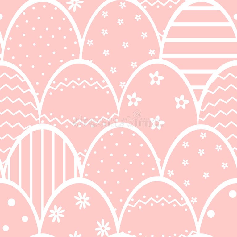 Easter Pattern with Easter Eggs. Beautiful Seamless Background. Modern ...