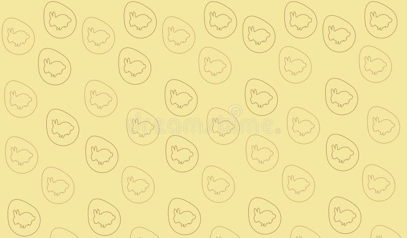 Easter Pattern Rabbit Yellow Stock Vector - Illustration of rabbit ...