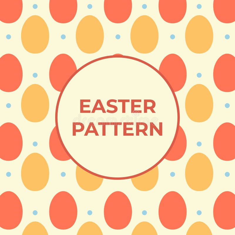 Easter Pattern with Red and Yellow Eggs for Decoration, Package Vector ...