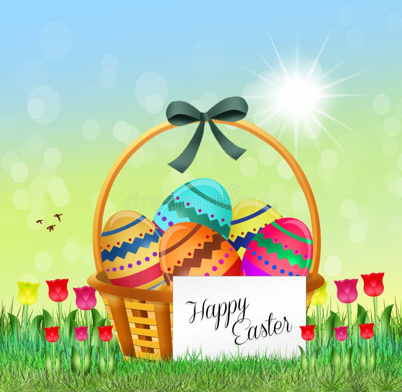 Easter postcard stock illustration. Illustration of bunnies - 51842550