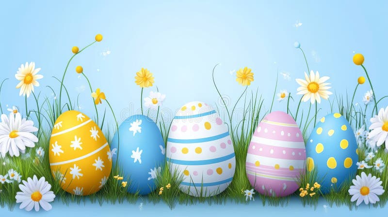 Easter Poster Layout with Plenty of Room for Adding Text Stock Image ...