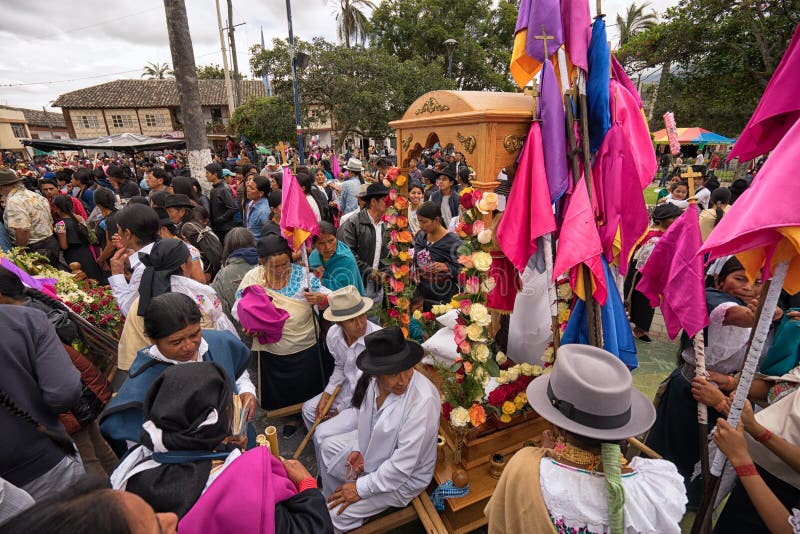 Easter Procession in Cotacachi Ecuador Editorial Photography - Image of ...