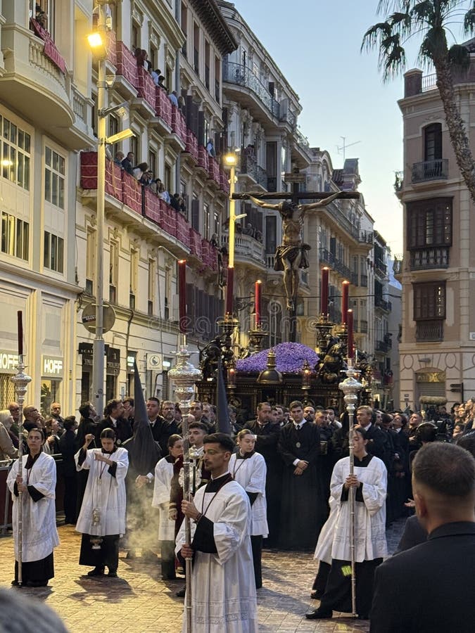 Good Friday Procession in Malaga, Spain Editorial Stock Photo - Image ...