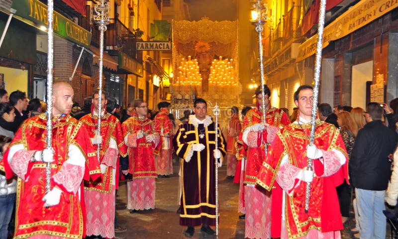 Easter Procession in Granada, Spain Editorial Stock Photo - Image of ...