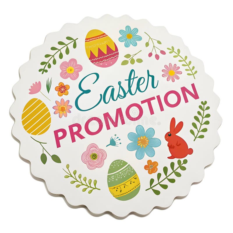 Easter Promotion Sticker stock illustration. Illustration of banner ...