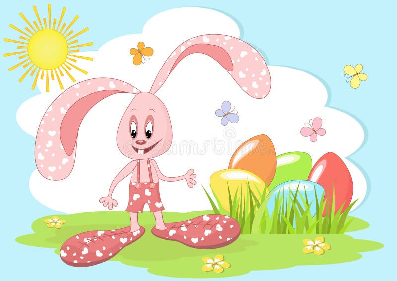 Spring bunny stock vector. Illustration of holiday, green - 13545491