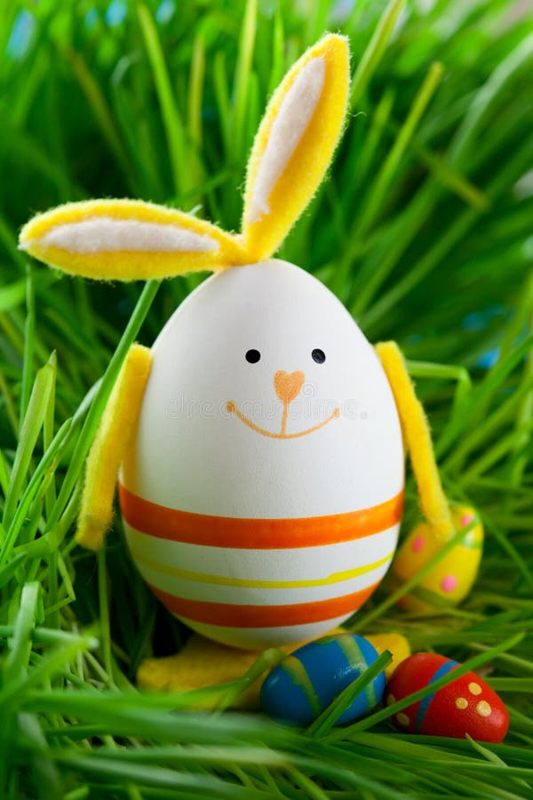 Easter rabbit stock image. Image of vertical, grass, arrangement - 22932359