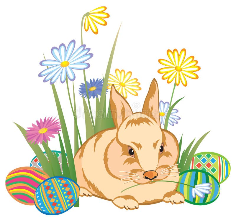 Easter rabbit stock vector. Illustration of meadow, pagan - 23792040