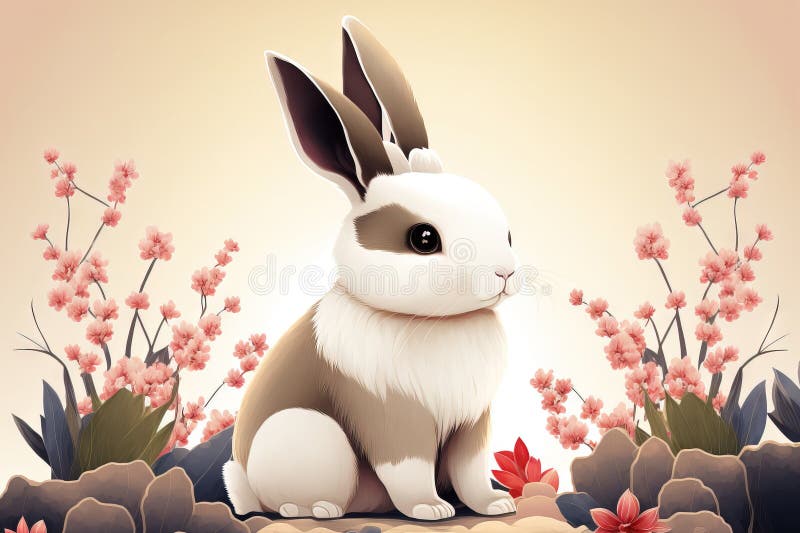 Chinese Newyear Rabbit Stock Illustrations – 208 Chinese Newyear Rabbit ...
