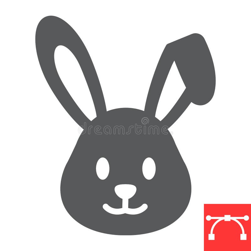 Easter Rabbit Line Icon, Easter and Holiday Stock Vector - Illustration ...