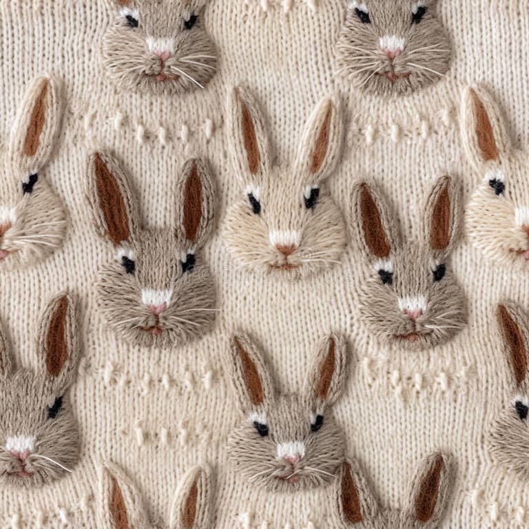 Knit Rabbit Pattern Stock Illustrations – 220 Knit Rabbit Pattern Stock ...