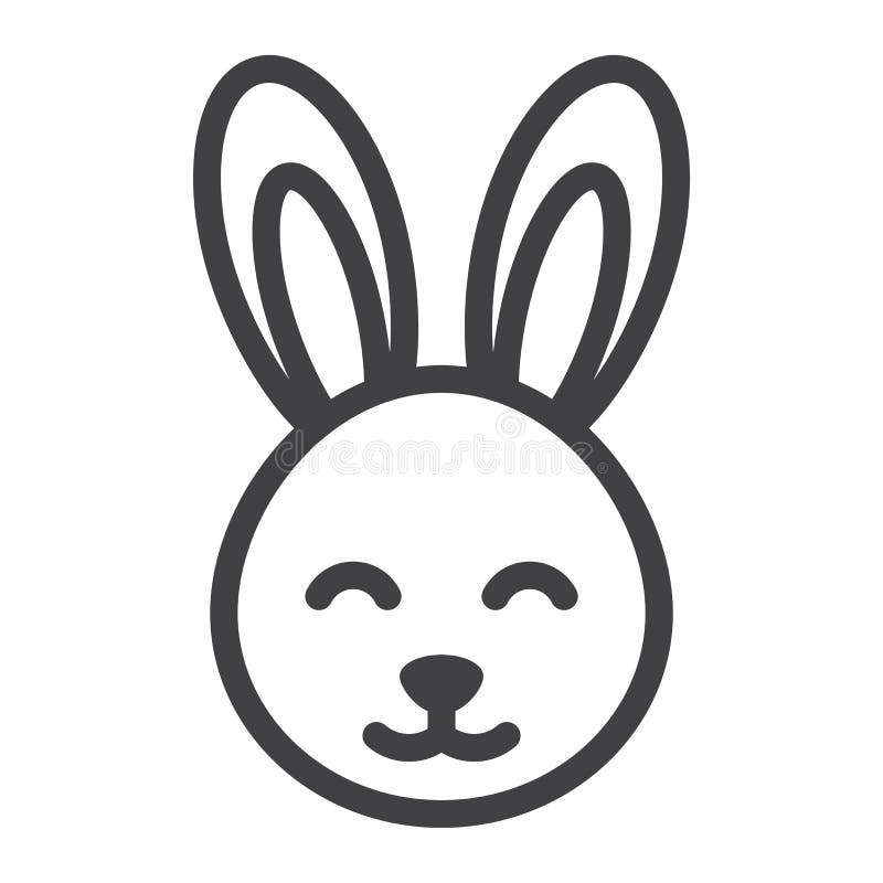 Easter Rabbit Line Icon, Easter and Holiday Stock Vector - Illustration ...