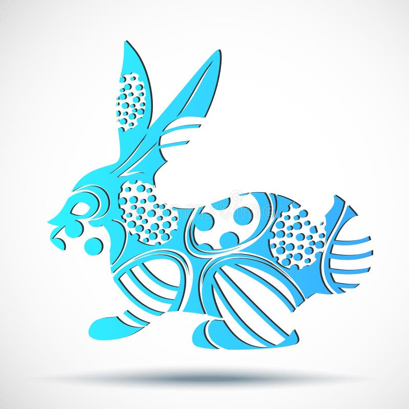 Easter Rabbit. Vector Bunny Stock Illustration - Illustration of banner ...