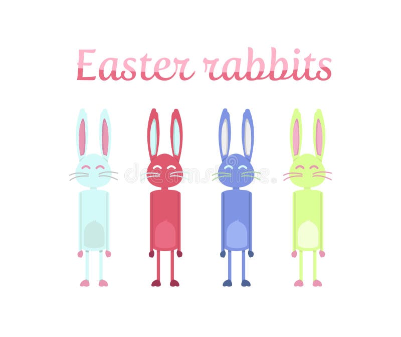 Easter rabbits vector stock vector. Illustration of sunday - 51916671
