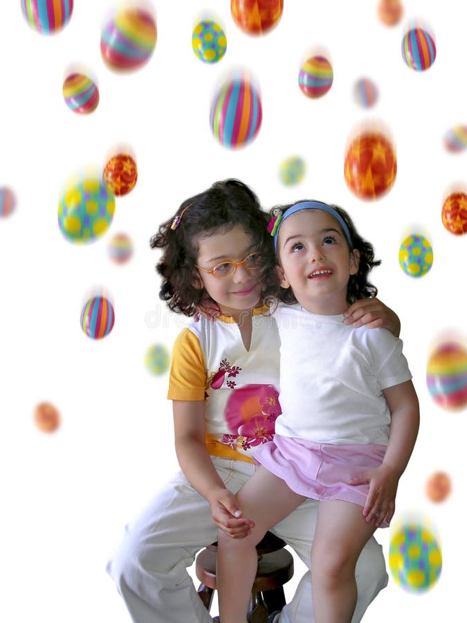 Easter Rain in white stock photo. Image of painted, colour - 2090006