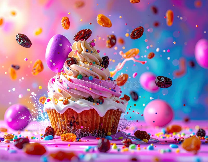 Easter Raisins Cream Flying Air Hao Stock Image - Image of view ...