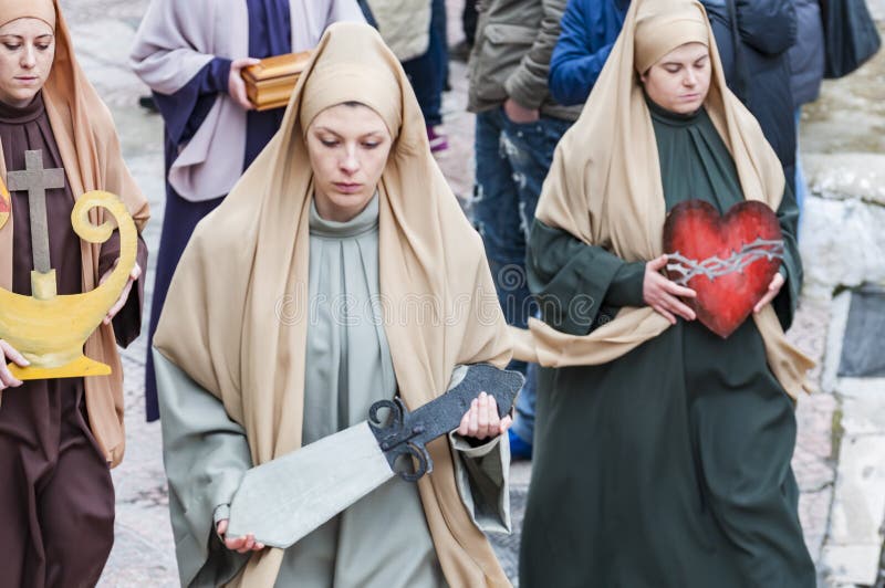 Easter Religious Procession in Barile, Basilicata Italy Editorial Image ...