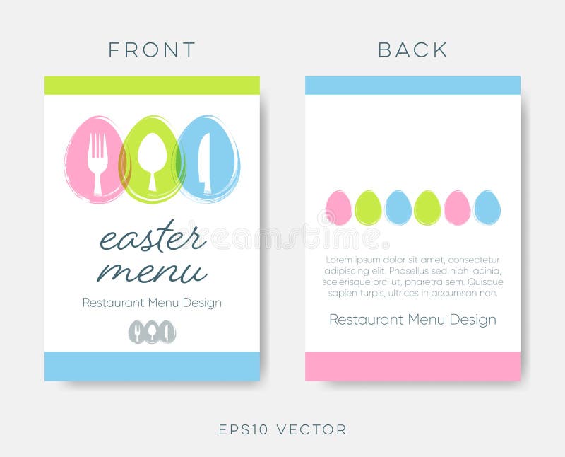 Easter Restaurant Menu or Brochure Vector Design Stock Vector ...