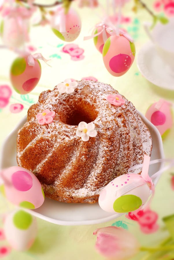 Easter ring cake stock image. Image of recipe, sponge - 12552347