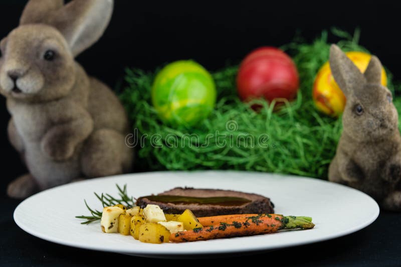 An easter roast stock image. Image of gastronomy, beef - 212507479