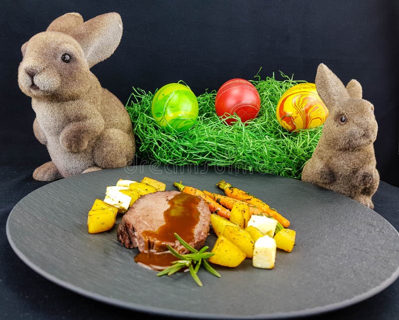 An easter roast stock photo. Image of holiday, beef - 212507470