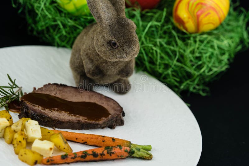An easter roast stock photo. Image of eggs, asparagus - 212507478
