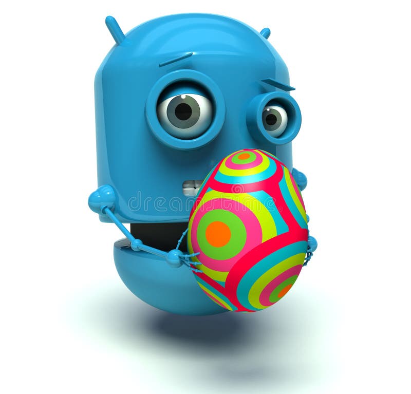 Easter robot stock illustration. Illustration of cute - 38822949