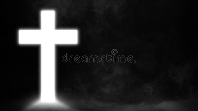 Easters Divine Light, Glowing Cross with Copy Space Stock Illustration ...