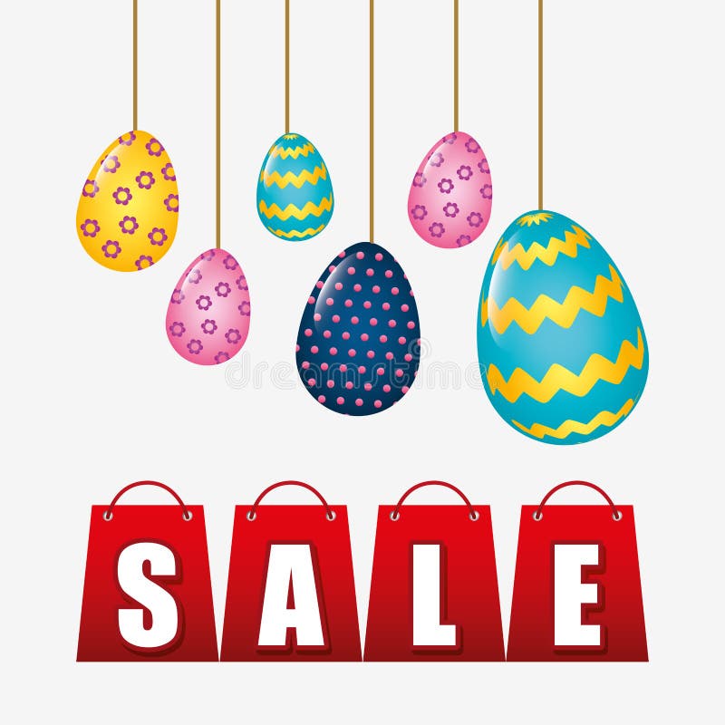 Easter sale design stock illustration. Illustration of icon - 66546286